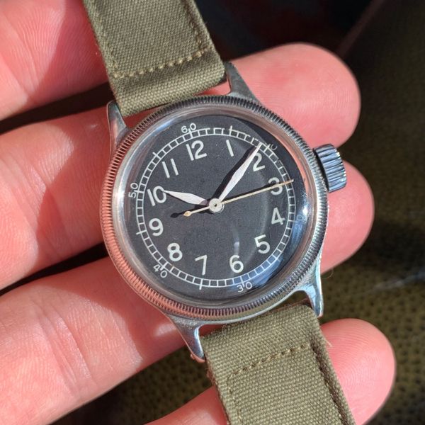 1944 Bulova A-11 U.S. Military WWII 10AK Hack Center Second Military ...