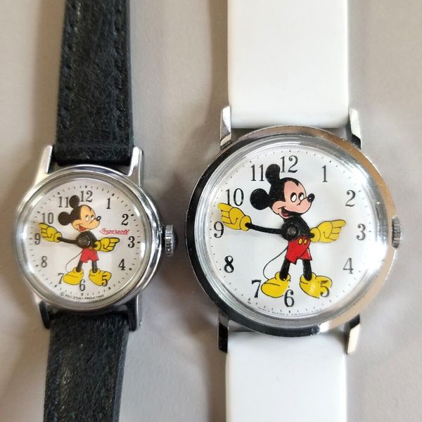 TIMEX & INGERSOLL DISNEY VINTAGE MICKEY MOUSE DIALS WIND UP LADYS ...