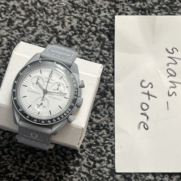 Swatch Omega Bioceramic Moonswatch Grey â 1965â Model UNWORN WITH ...