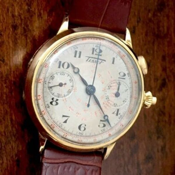 Tissot Cal 33.3 18k Gold Single Pusher chronograph | WatchCharts ...