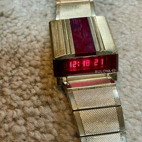 Vintage 1977 Bulova Computron Red LED Watch | WatchCharts