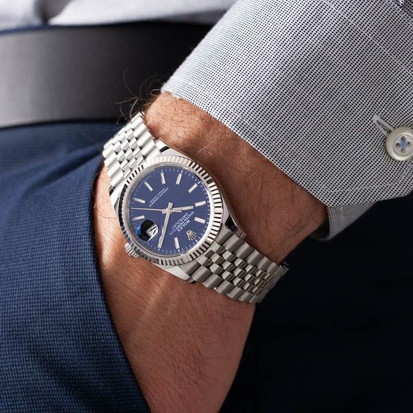 fsot - Rolex Datejust 36 126234 - Blue Dial - Fluted - Jubilee ( new ...