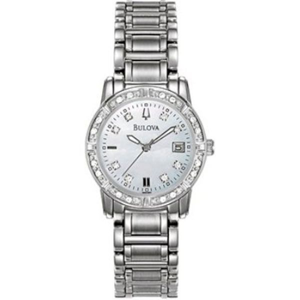 Bulova Bulova Ladies 96R105 Diamond-Accent Stainless Steel Watch (overseas items ordered ...