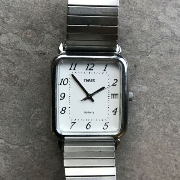 TIMEX Quartz Stainless Steel Silver Analog 395 LA Cell T90 Wristwatch ...