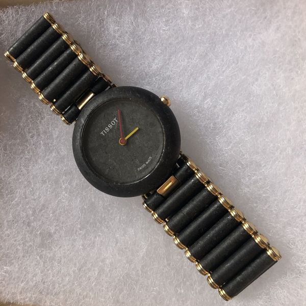 Tissot Rock Watch Black (Basalt), Vintage with Rare Original Stone ...