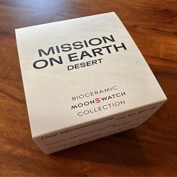 NEW Swatch x Omega Moonswatch Mission To Earth DESERT Watch - With Box ...