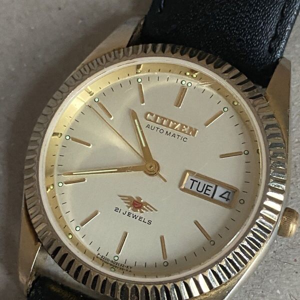 Citizen Eagle 7 Automatic 37mm Mens Gold Plated Watch Vintage On ...
