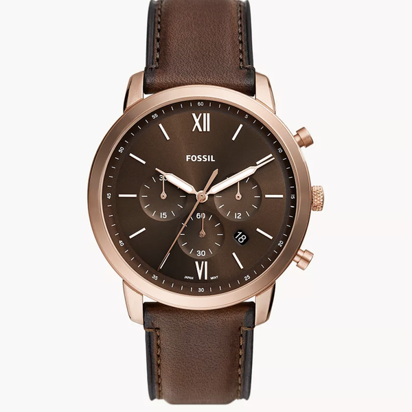 Fossil FS6026 Watch Neutra Chronograph Leather Brown/with Invoice ...