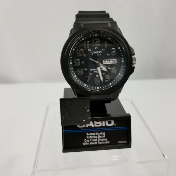 Casio Men's Water Resistant Watch 3-hand Analog Rotating Bezel ...