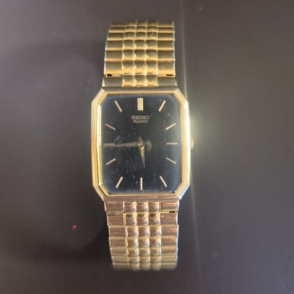 Vintage Seiko Men's Quartz Tank Watch 5Y30 5K09 with Seiko Flex Band ...