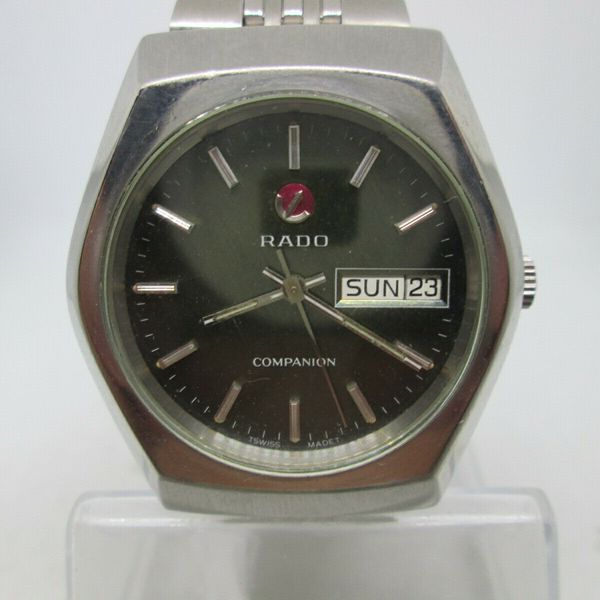 VINTAGE RADO COMPANION DAYDATE STAINLESS STEEL AUTOMATIC MENS WATCH ...