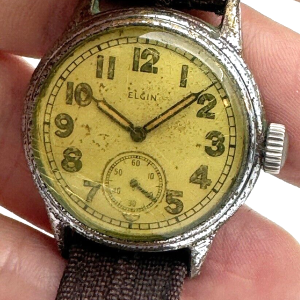 Rare 1940's Elgin ORD CORPS USA Military Original Dial cal. 554 WW2 ...
