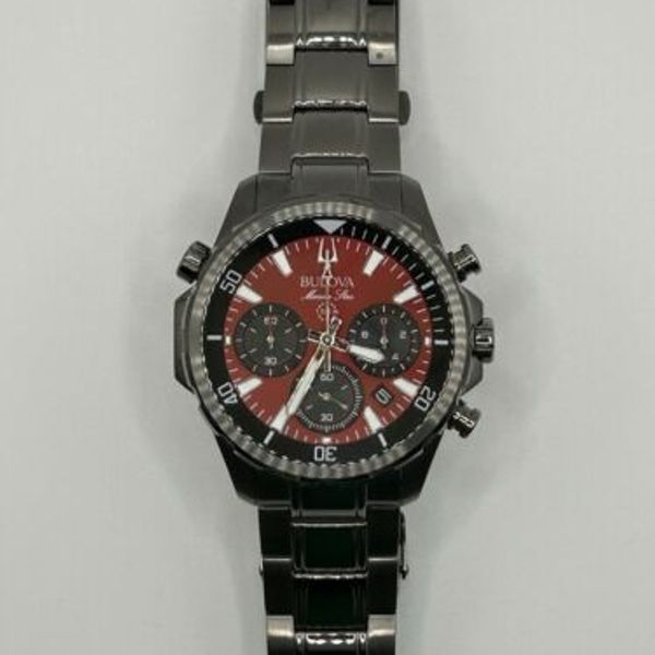 Bulova Marine Star Red Men's Watch | WatchCharts Marketplace