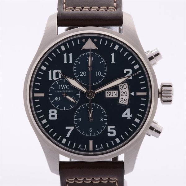[Used] IWC Pilot Watch Chronograph Petit Prince IW377706 SS x Leather ...
