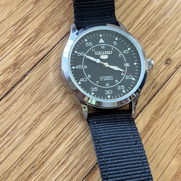 Seiko Black Ops Military Field Watch Menâ s Automatic Blackout ...