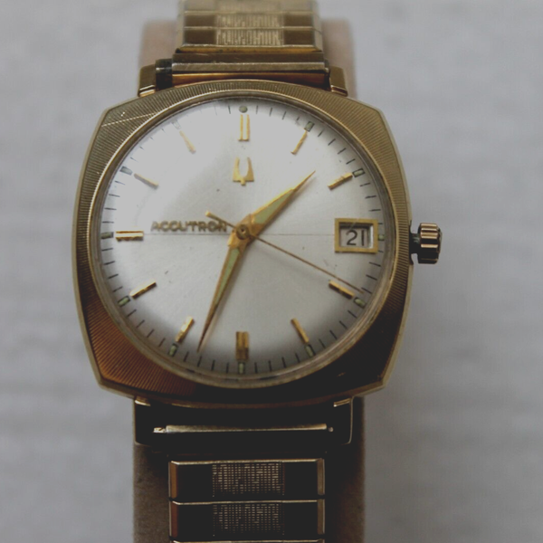 1967 Bulova Accutron 14k Gold Filled 2118 Watch M7 With Date ...
