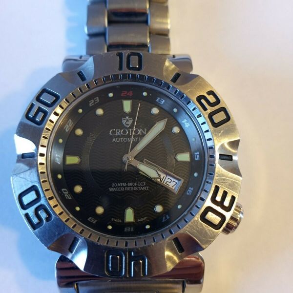 Croton Vortex Automatic Diver Watch Stainless Steel | WatchCharts ...