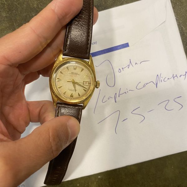 FS: 1954 Rolex Datejust 6305-1 “Brevet+” – Yellow Gold / Red Depth ...