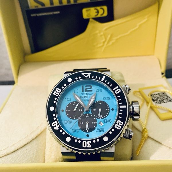 Invicta Pro Diver Chronograph Model 26735 Blue Dial Ocean Voyage Menâ s ...