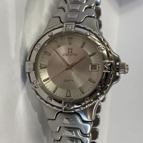 Zenith DEFY 200m Mens Stainless Steel Quartz 38mm Watch 02 2100 226 ...