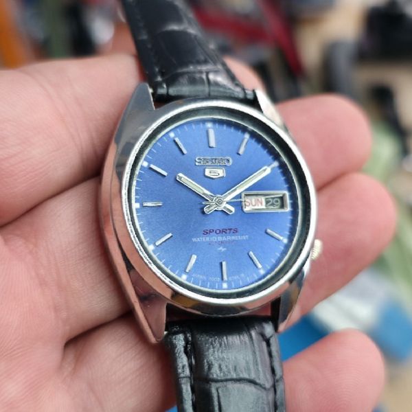 Vintage Orginal Seiko Sports 5 Stunning Royal Blue Dial Automatic ...