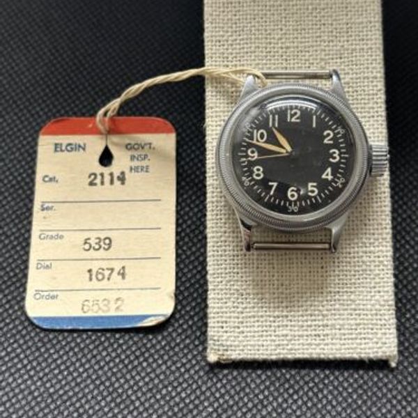 Working 1945 Elgin A-11 Grade 539 WW11 US Military Watch | WatchCharts ...
