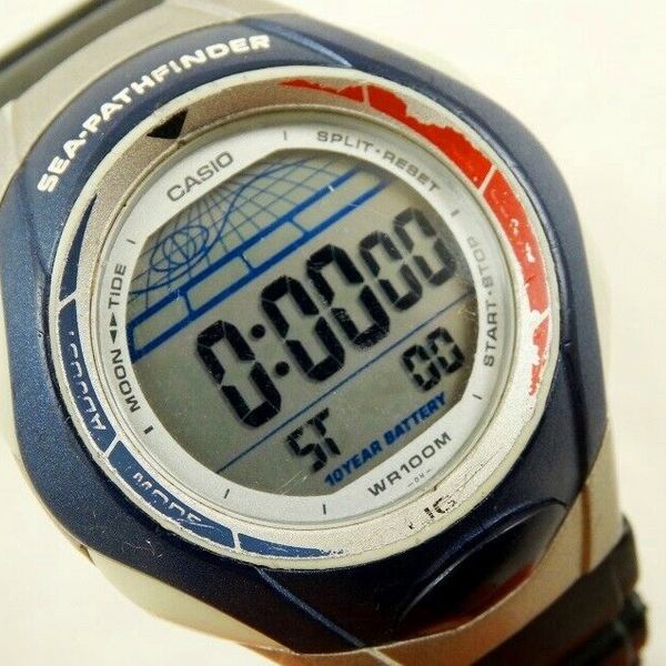 Vintage Casio SPS-300 Module 2572 Sea Pathfinder WR 100m Japan Mens ...
