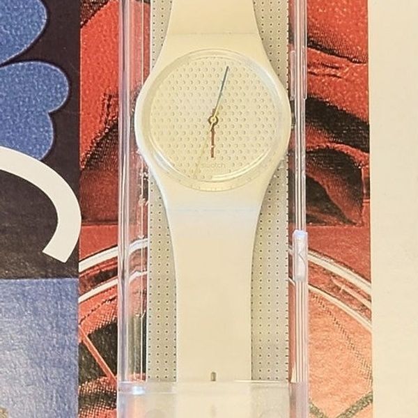 Swatch watch PING PONG White GW105 1986 Standard Gents New Old Stock ...