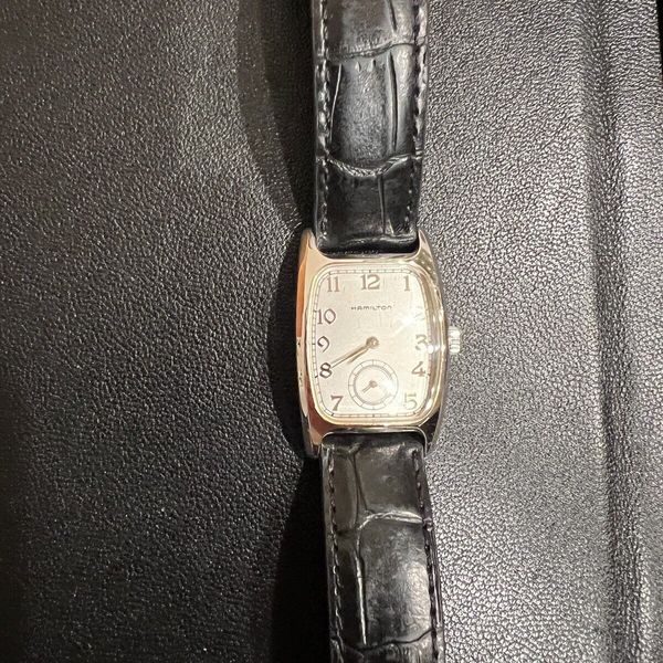 HAMILTON CLASSIC AMERICAN QUARTZ WATCH TANK STYLE STAINLESS STEEL ...