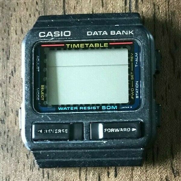 Vintage 1986 Casio DBT-70W Data Bank Timetable Watch Made in Japan ...