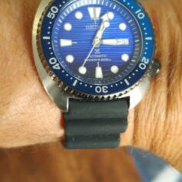 Seiko Prospex Automatic Blue Dial Black Silicone Men's Diver Watch ...
