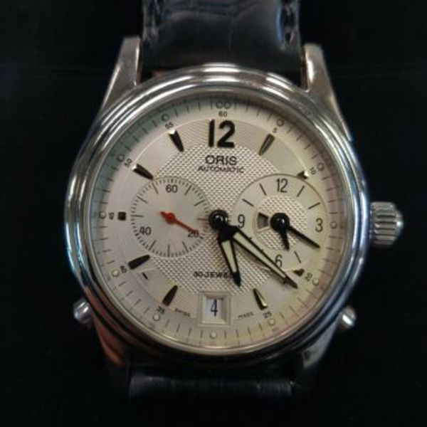 Oris 7485 World Timer Automatic Watch Swiss Made Stainless Steel 30 ...