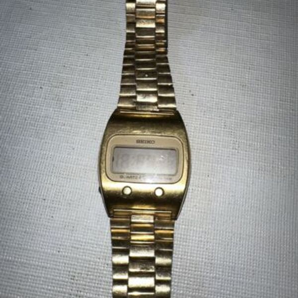 VINTAGE 1970 Quartz Seiko 0439 5007 LCD Gold Tone Very Rare Estate Sale ...