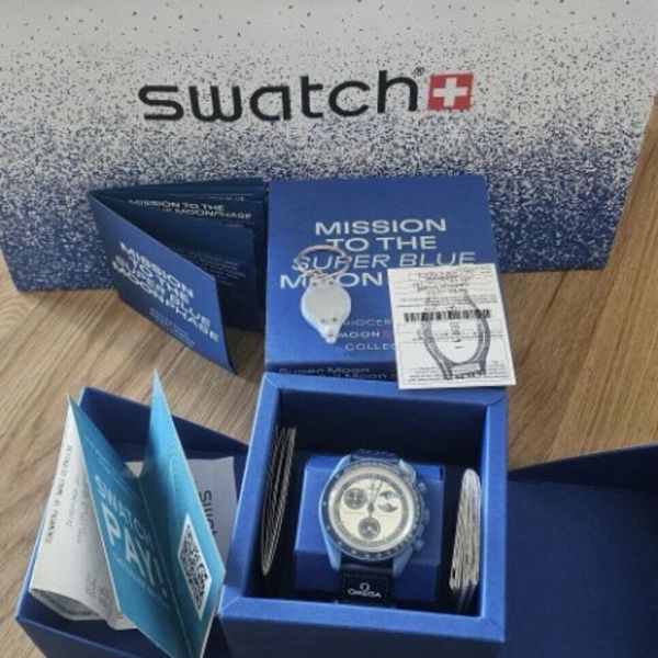 Moonswatch Omega x Swatch Limited Edition Mission To The Super Blue Moonphase | WatchCharts ...