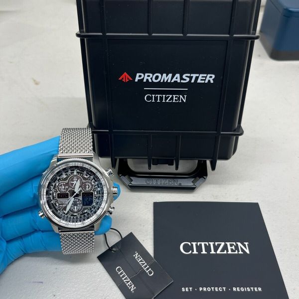 Citizen Navihawk Promaster AT Eco-Drive JY8030-83E Silver Steel Watch ...
