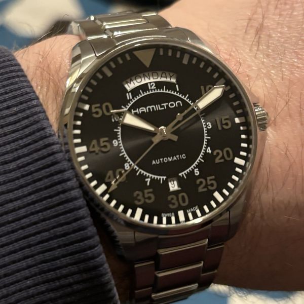 Hamilton Khaki Aviation Pilot Day Date 42mm Cooper H64615135 ...