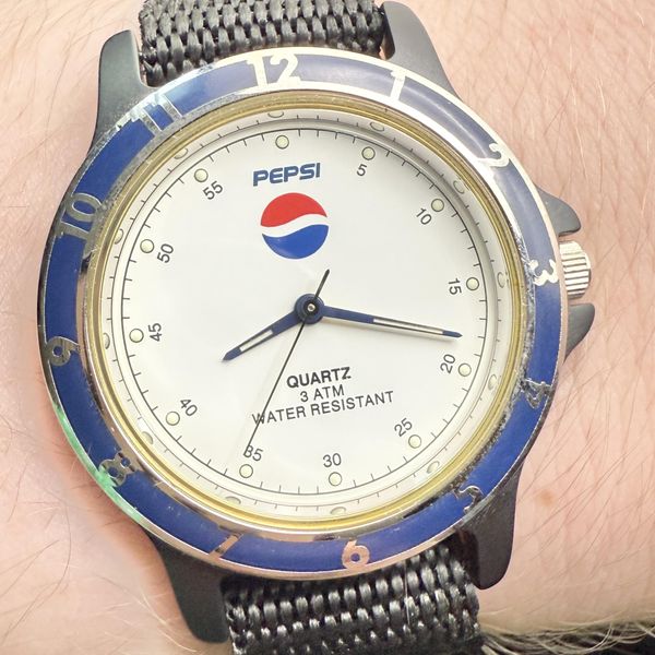 [WTS] Vintage NOS 1990s Pepsi Quartz Dive Style Watch Two Straps ...