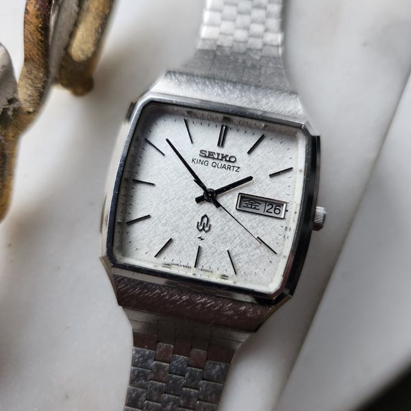 Vintage 1978, SILVER FROSTED, SEIKO KING QUARTZ, 5856-5000, JDM ...