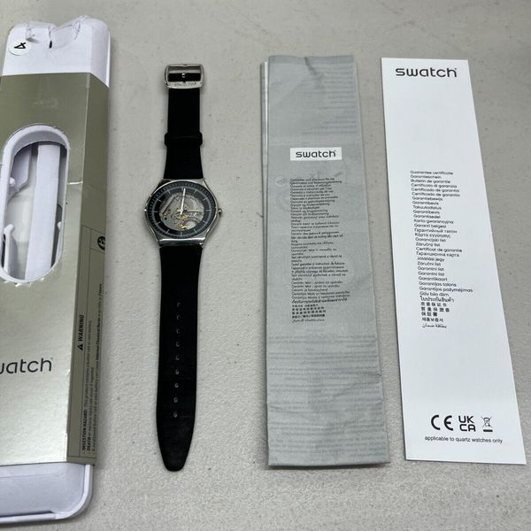 Swatch SS07S115 BLACK SKELETON Watch 42mm - NEW | WatchCharts Marketplace