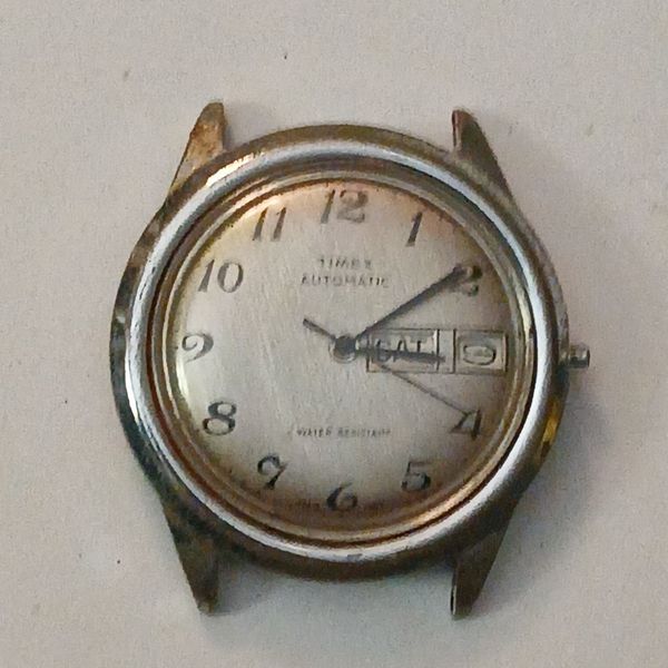Vintage 37mm Timex Automatic Watch With Day And Date, Running, Needs ...