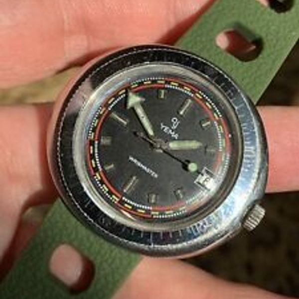 【FREE SHIPPING】 Watch Vintage yema wristmaster mens diver watch 43mm ...