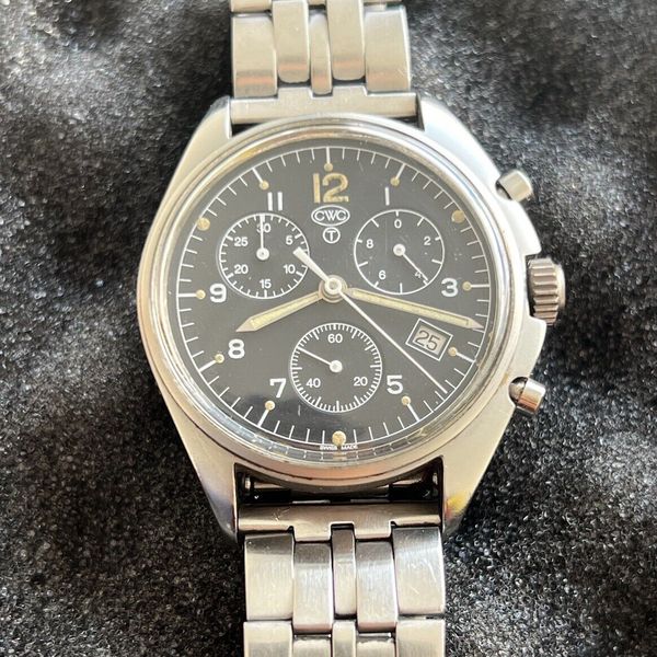 Rare CWC BAF Air Force Military Pilot Watch Chronograph Quartz Issued ...