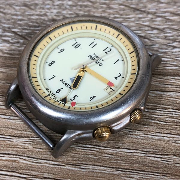 Vintage Timex Alarm Analog Mens Quartz Watch **ALARM CAN'T BE SET ...