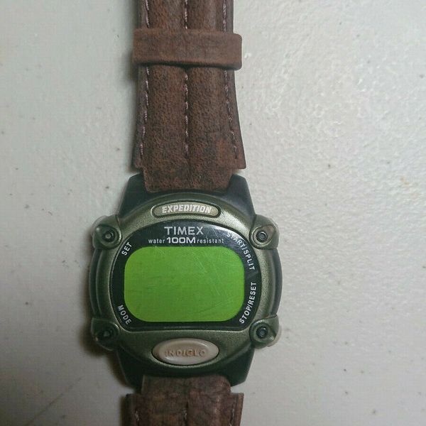 Timex Expedition Chrono Digital WR100M cr2016 Alarm Timer Wrist Watch ...
