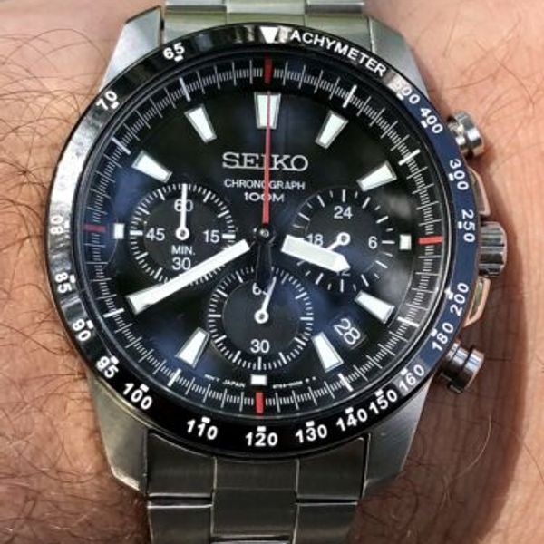 GREAT condition Seiko SSB031 quartz Speedmaster homage with box and ...