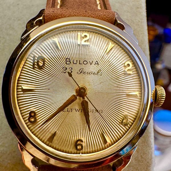 1954 BULOVA 23 â Gâ SERVICED + WARRANTY 10K Gold Plated Menâ s Watch ...