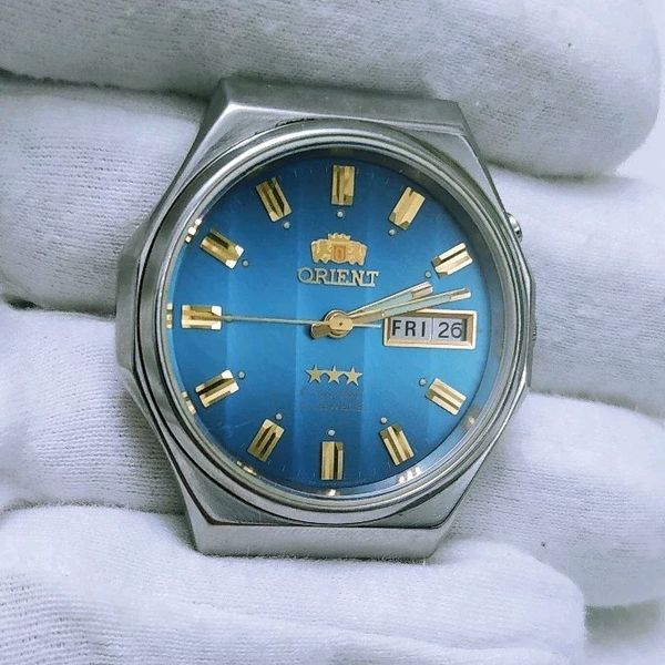 Orient Crystal 3 stars Silver Wave vintage automatic 21 jewels Japan ...