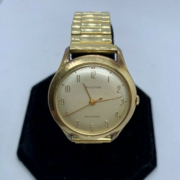 VINTAGE 1959 BULOVA 11AFC L9 MENS SWISS WATCH 17 JEWELS 10K RGP PLEASE ...