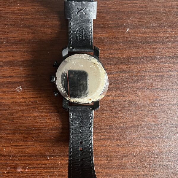 Fossil Nate Chronograph Black Dial Black Ion-plated Men's Watch JR1401 ...