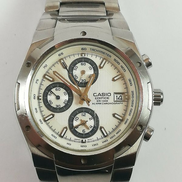 Vintage CASIO EDIFICE EF-511 WR100M Chronograph Japan Mvt Quartz Watch ...